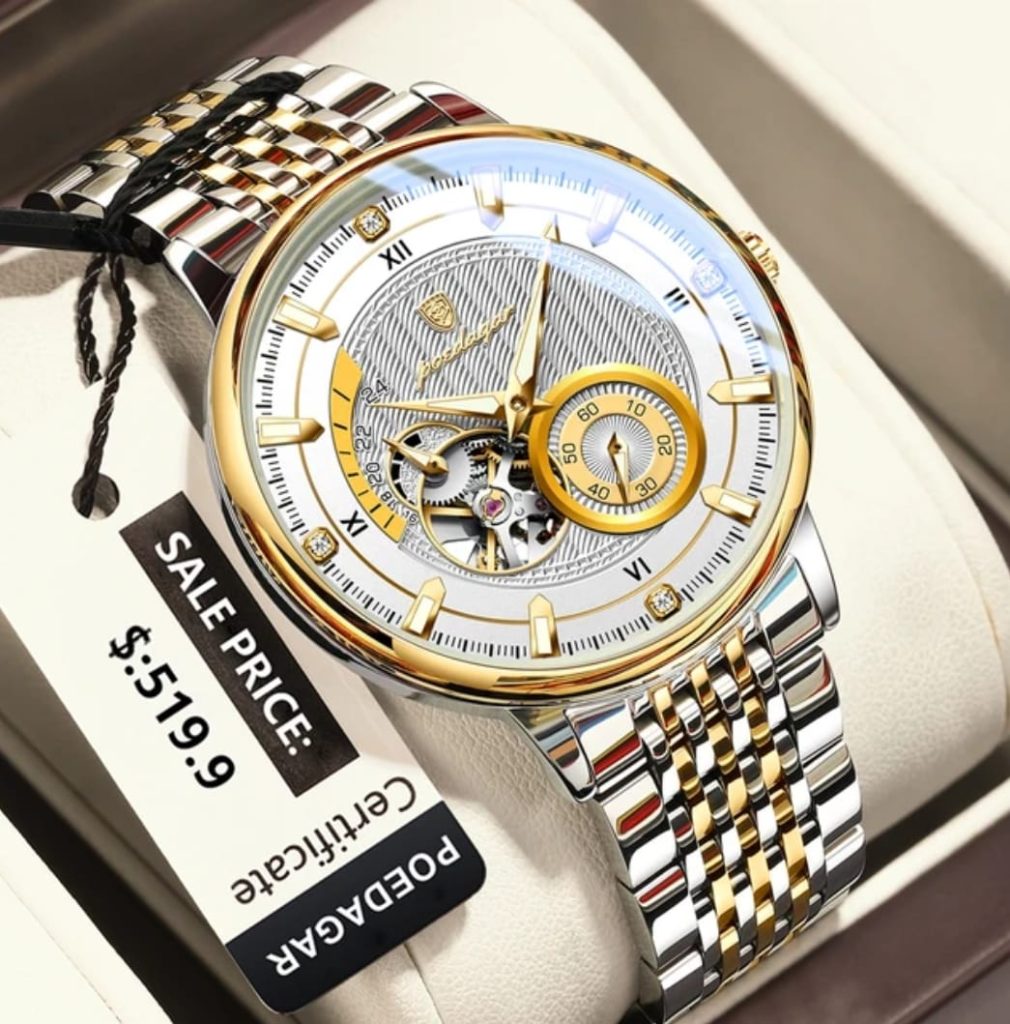 POEDAGAR 1416 Luxury Automatic Chronograph Men’s Watch – RSB Shop BD