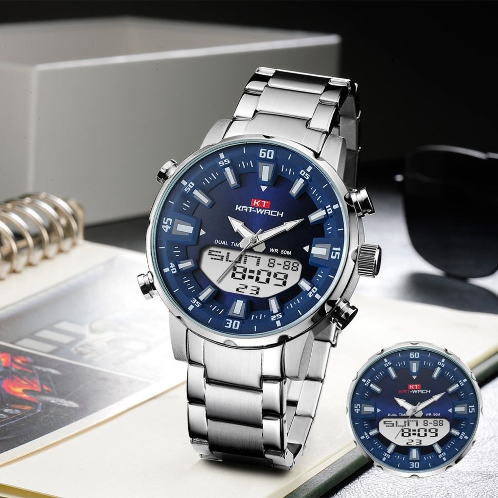 KAT-WATCH Electronic Digital Sports Watches Count Down Stopwatch Clock ...