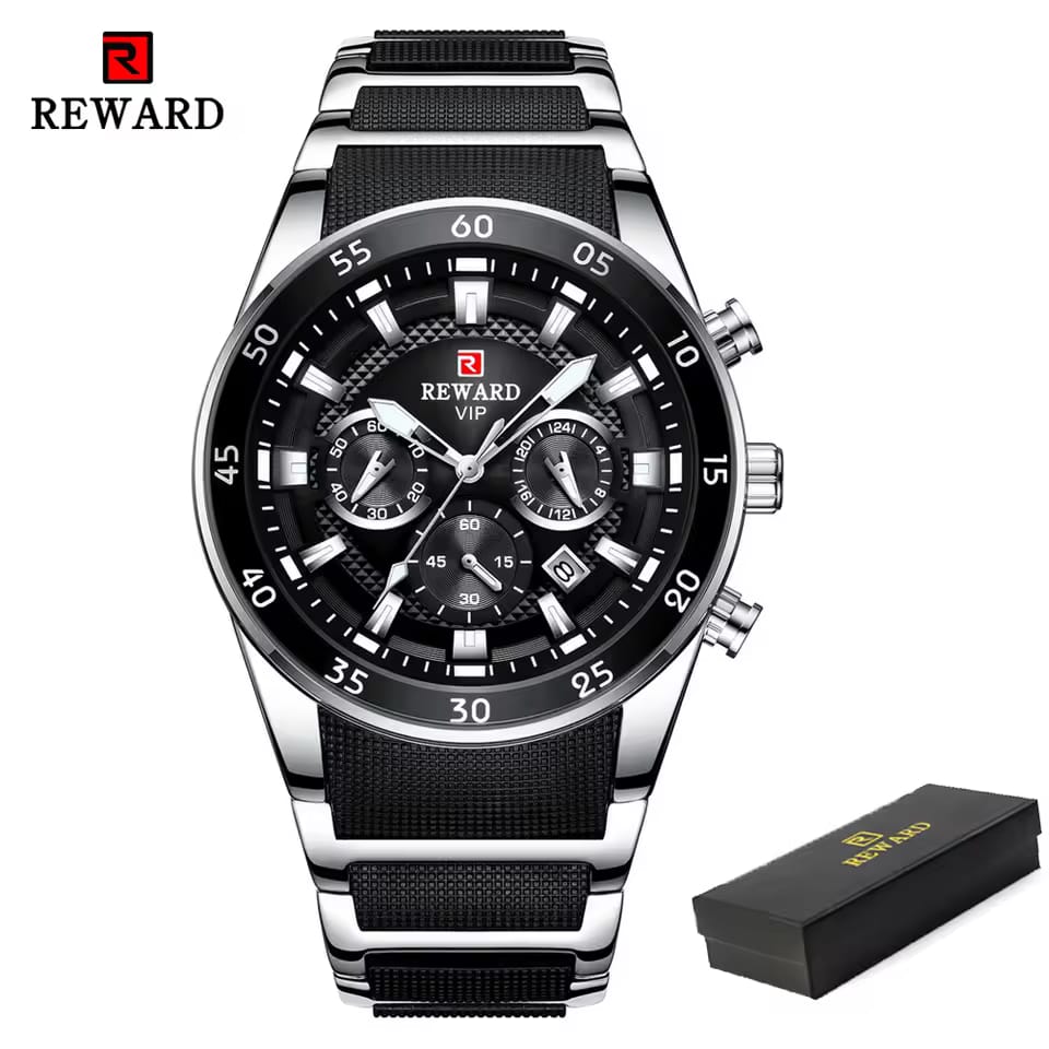 Luxury Man Watch Reward black silver – RSB Shop BD