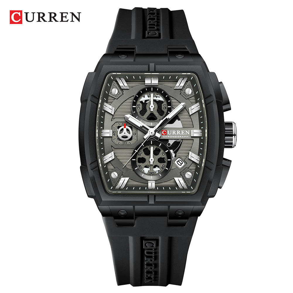 CURREN 8488 Men’s Watches Luxury Square Quartz Wristwatch Waterproof ...